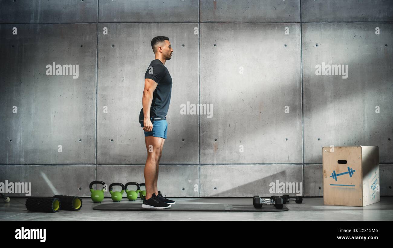 Online Workout Service: Professional Trainer Explaining Exercise ...