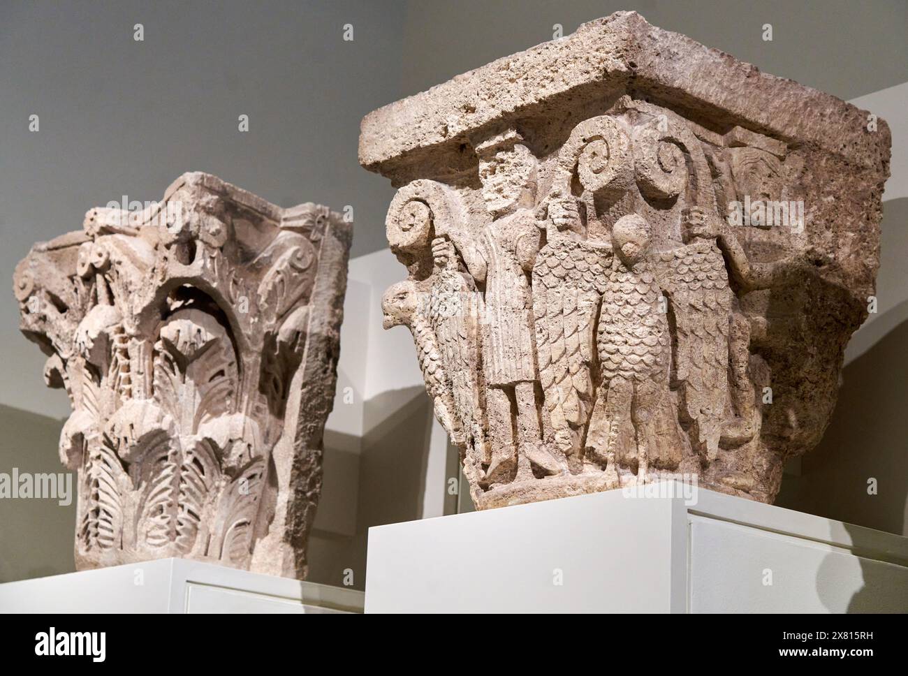Capitells del pilar de Camarasa, S. XII, Procedeix de l'església de ...