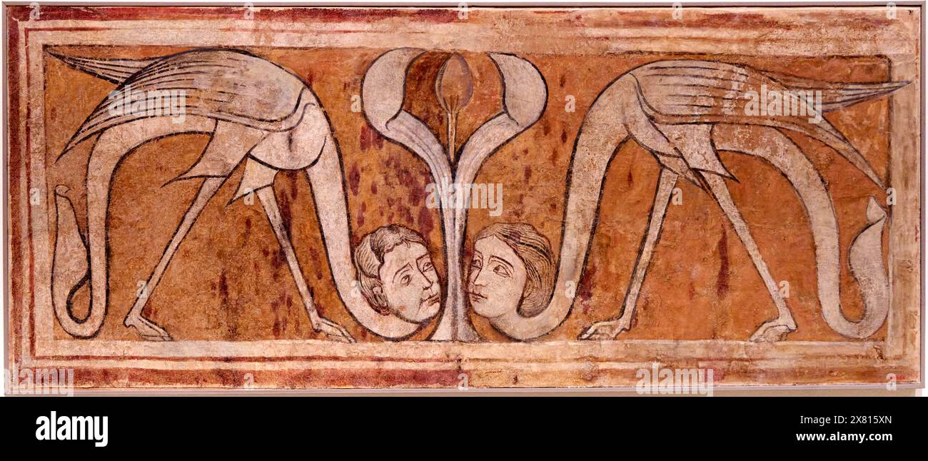 Couple of bird sirens, 1210, From: San Pedro de Arlanza (Burgos ...