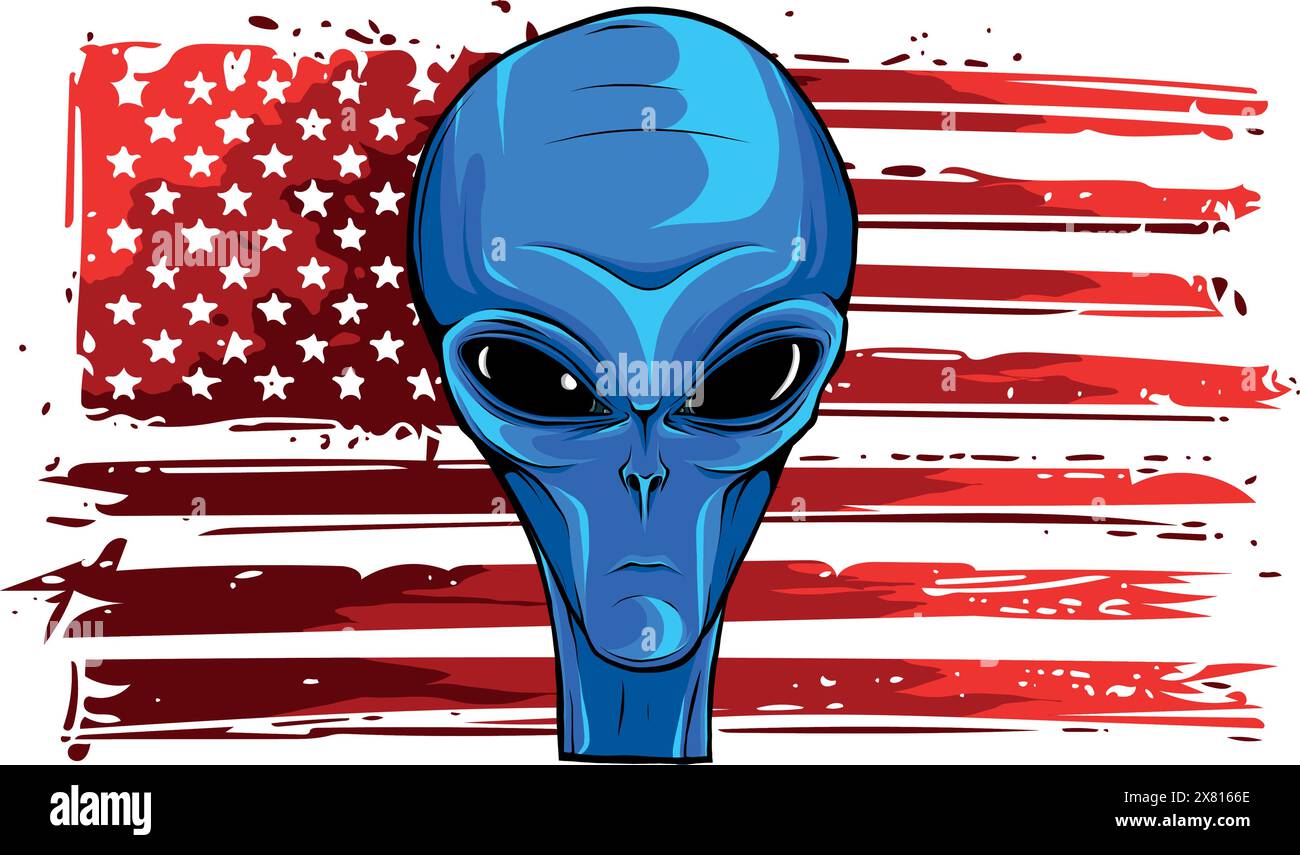 Alien head. vector illustration design of extraterrestrial humanoid ...
