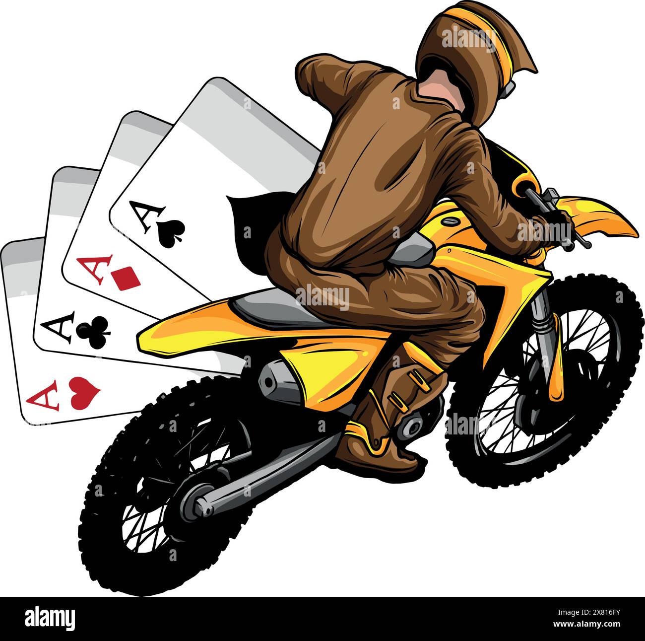 vector motocross rider ride the motocross bike Stock Vector Image & Art ...