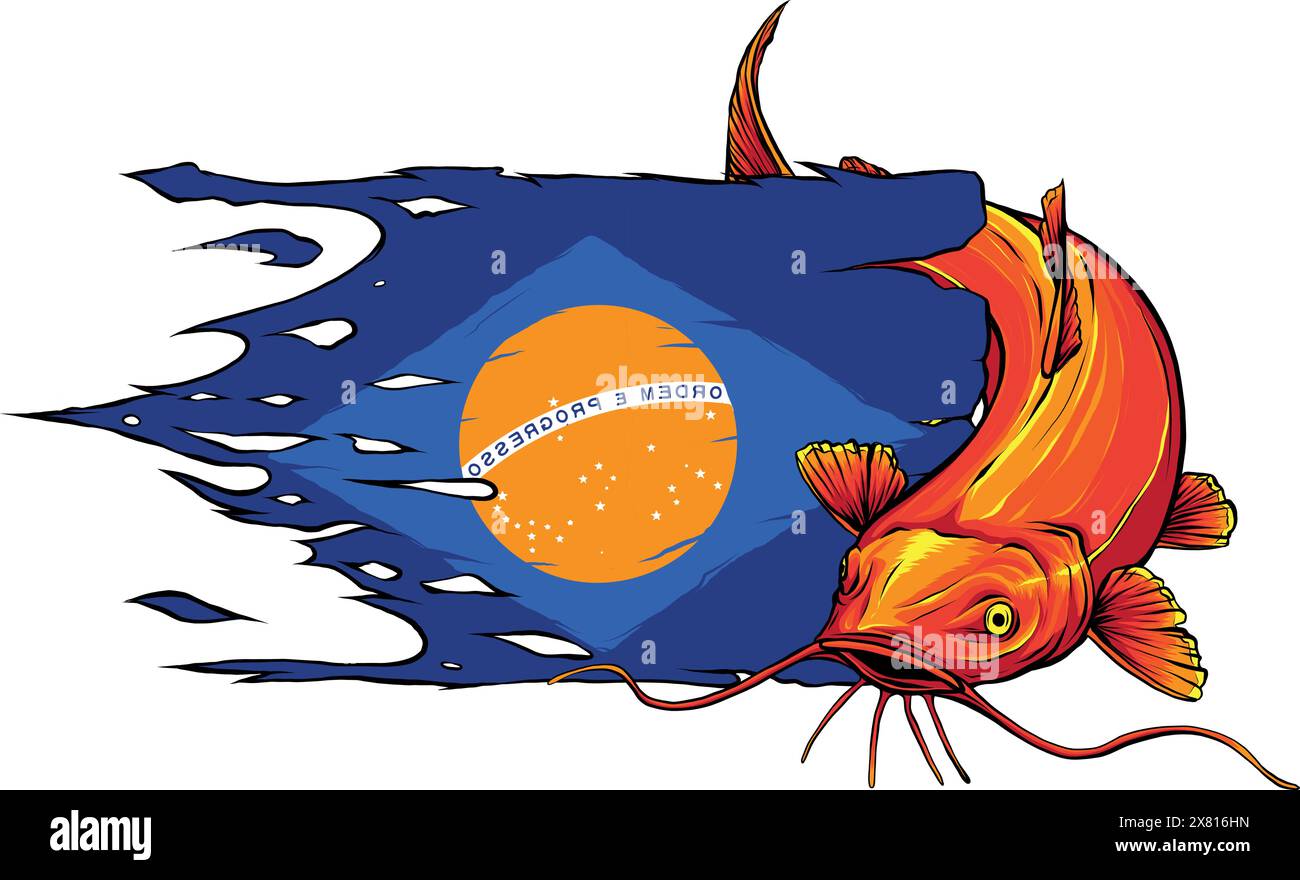 Cartoon of colored catfish vector illustration design Stock Vector ...