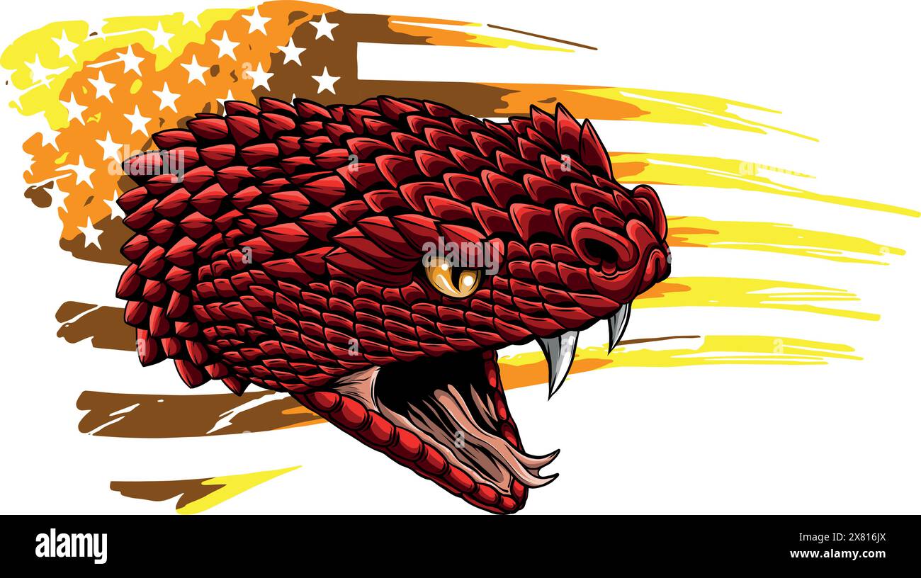 snake head hand drawn vector illustration design Stock Vector Image ...