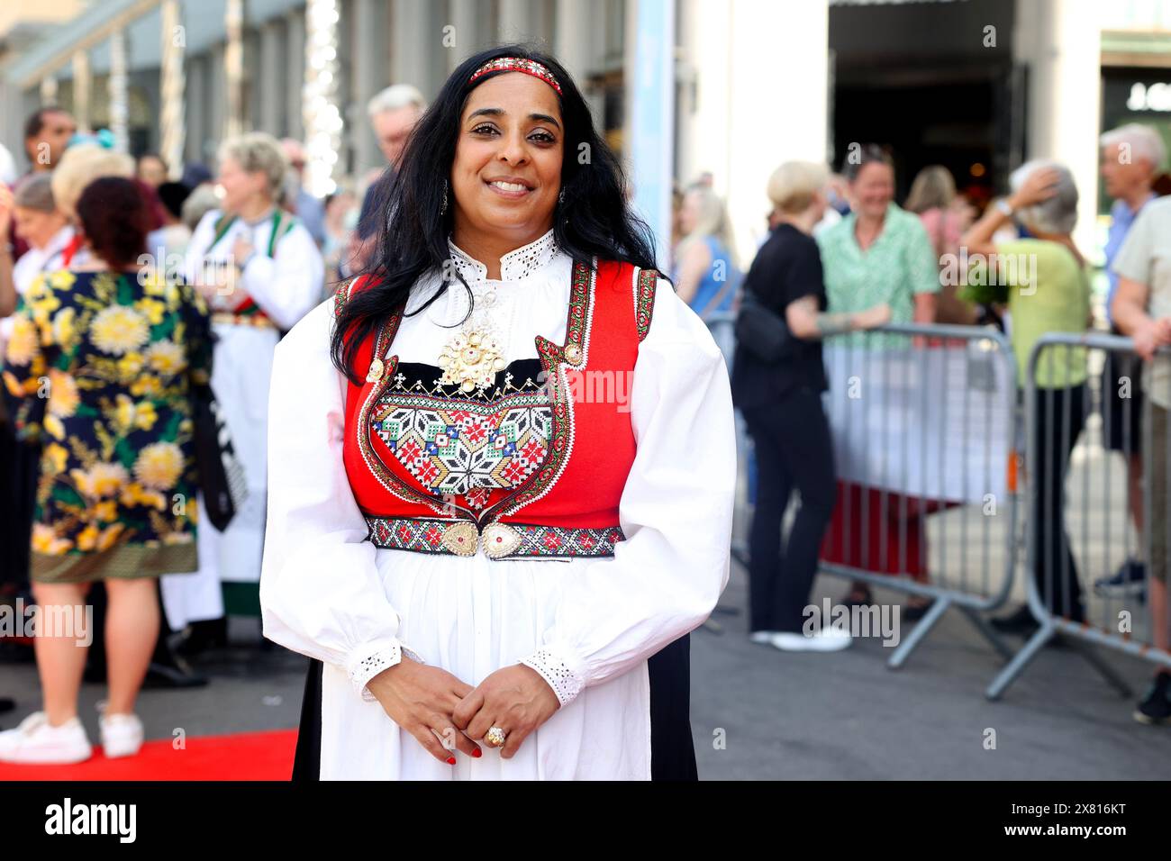 Bergen 20240522.Norwegian Minister of Culture and Equality Lubna Jaffery (Ap) during Bergen ...