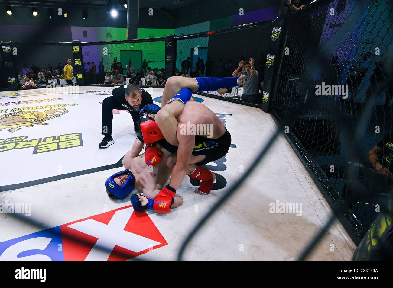 Non Exclusive: LVIV, UKRAINE - MAY 21, 2024 - A referee watches over ...