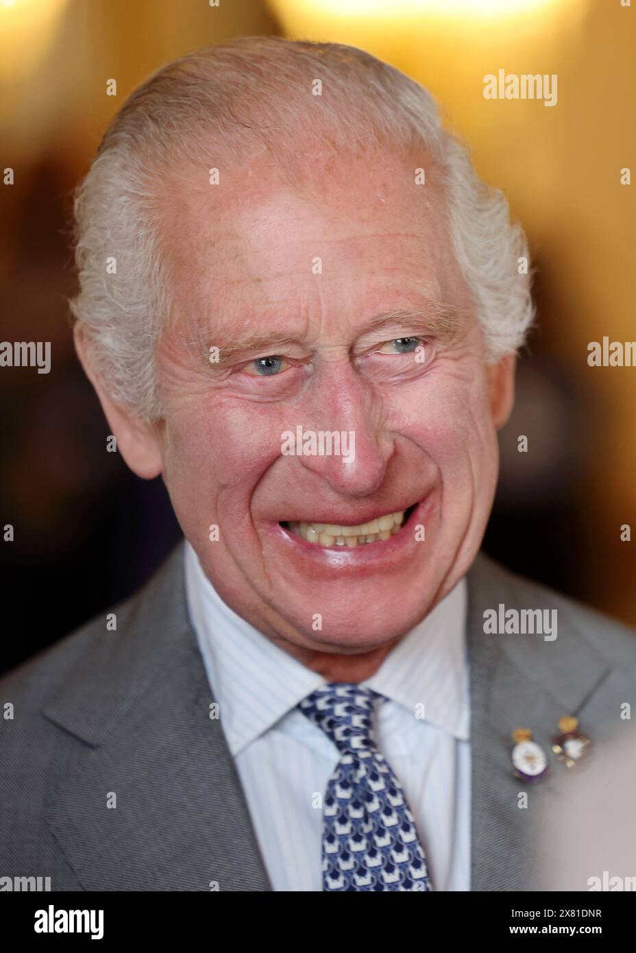 King Charles III during a reception for Prince's Trust Award 2024 ...
