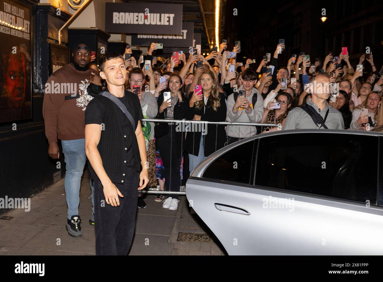 Tom Holland mania, outside the Duke of York Theatre's Romeo and Juliet ...