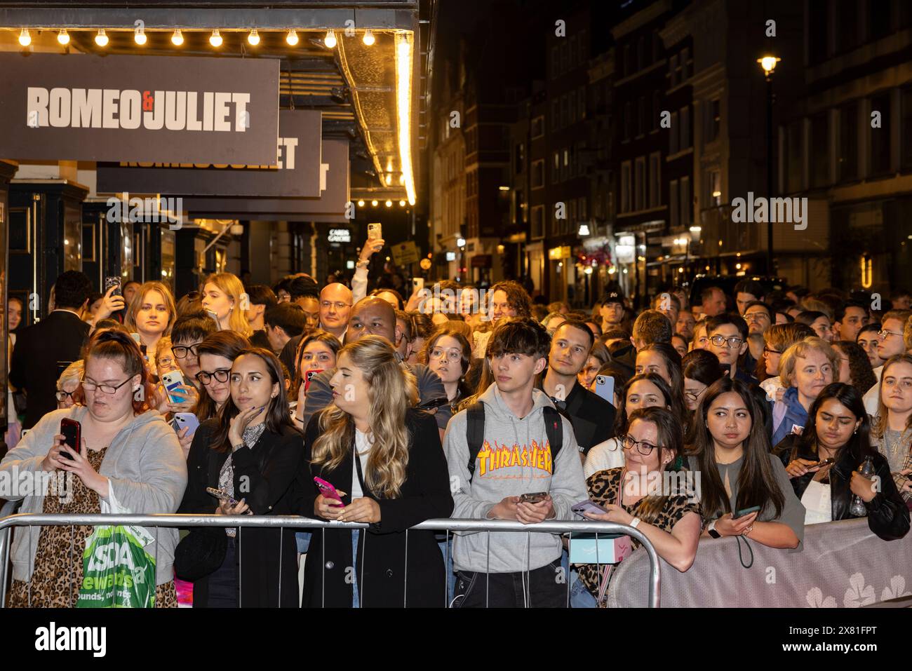 Tom Holland mania, outside the Duke of York Theatre's Romeo and Juliet ...