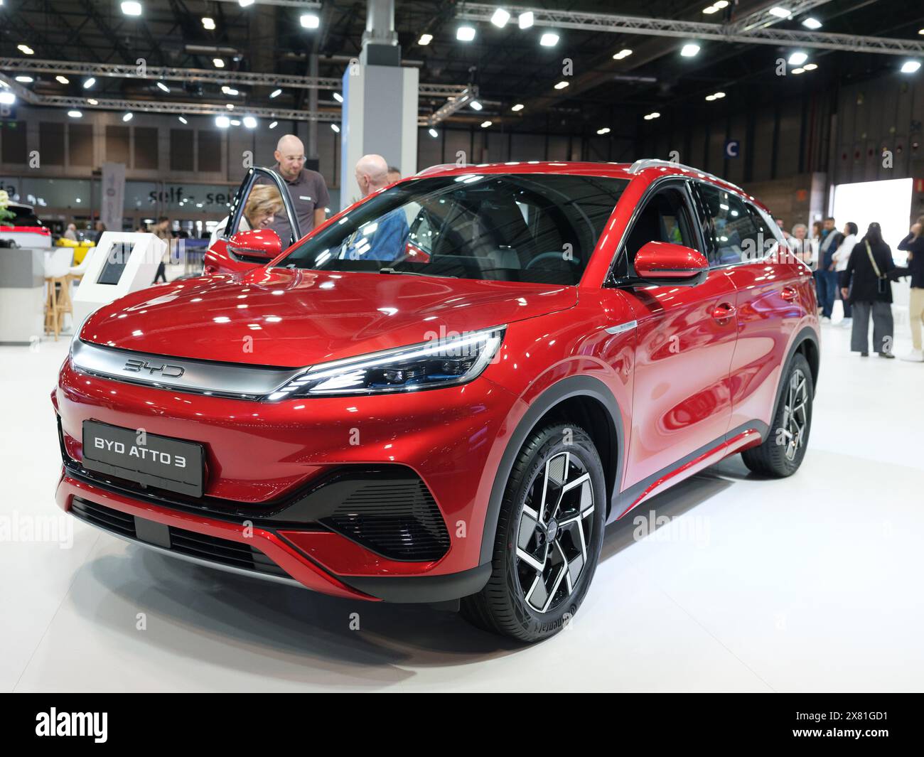 Car is exhibited at the Madrid Car Experience, the Madrid motor show ...