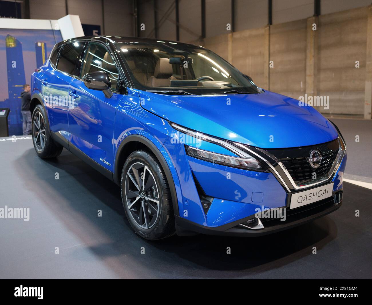 Car is exhibited at the Madrid Car Experience, the Madrid motor show ...