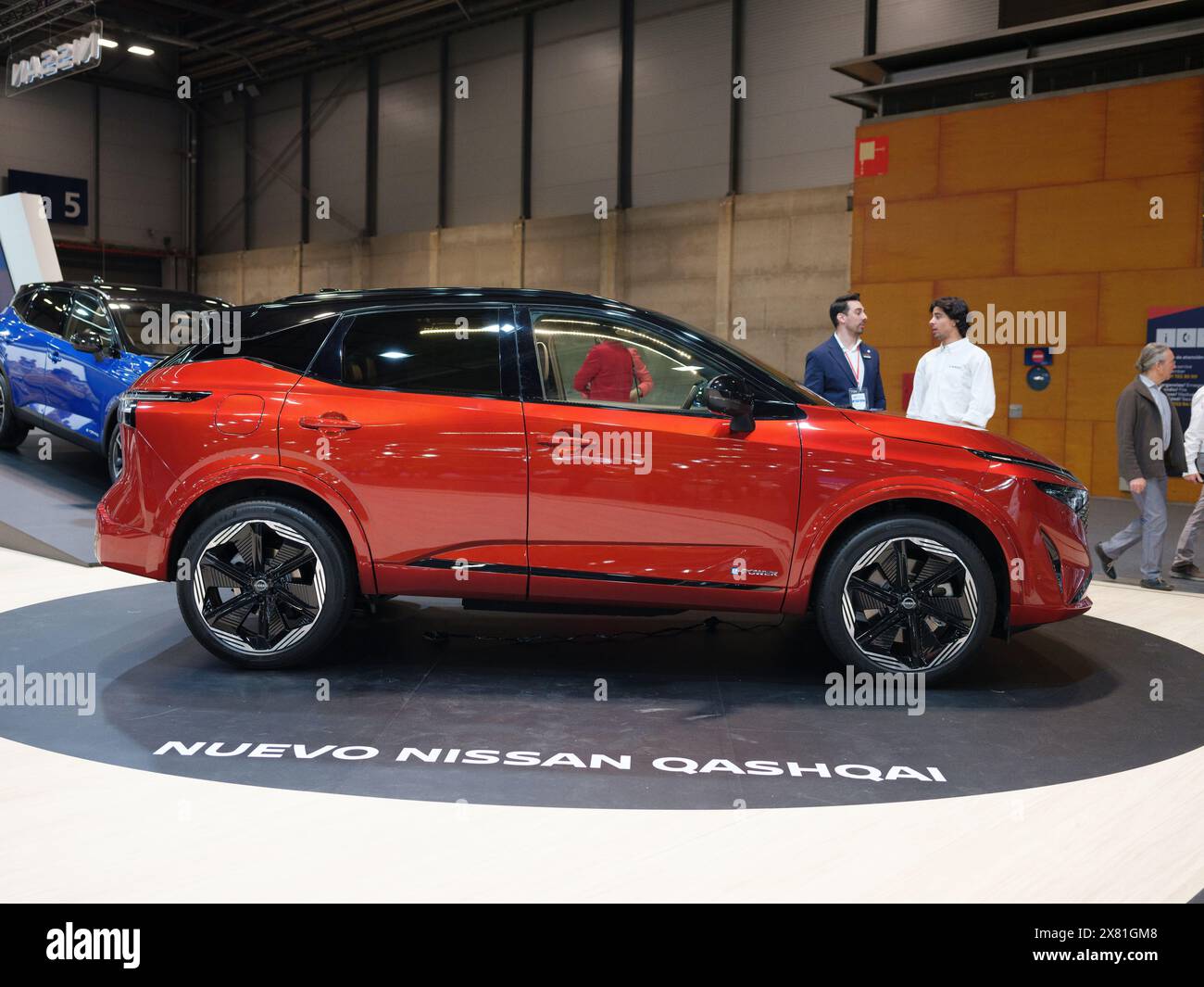 Car is exhibited at the Madrid Car Experience, the Madrid motor show ...