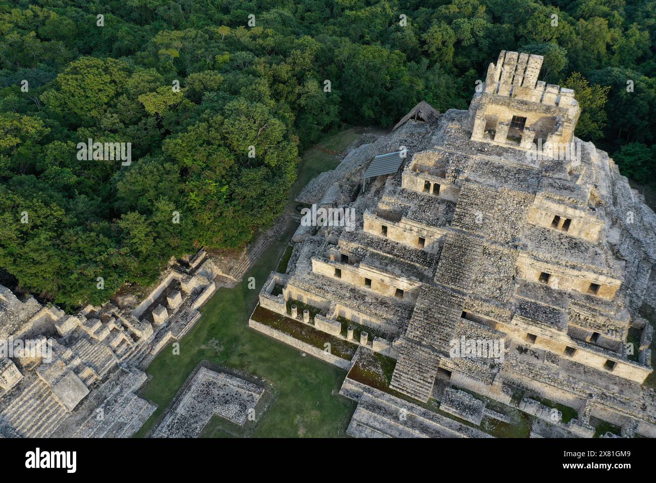 Edzna, Mexico, 13 December 2019, the Edzna Archaeological Zone is seen ...