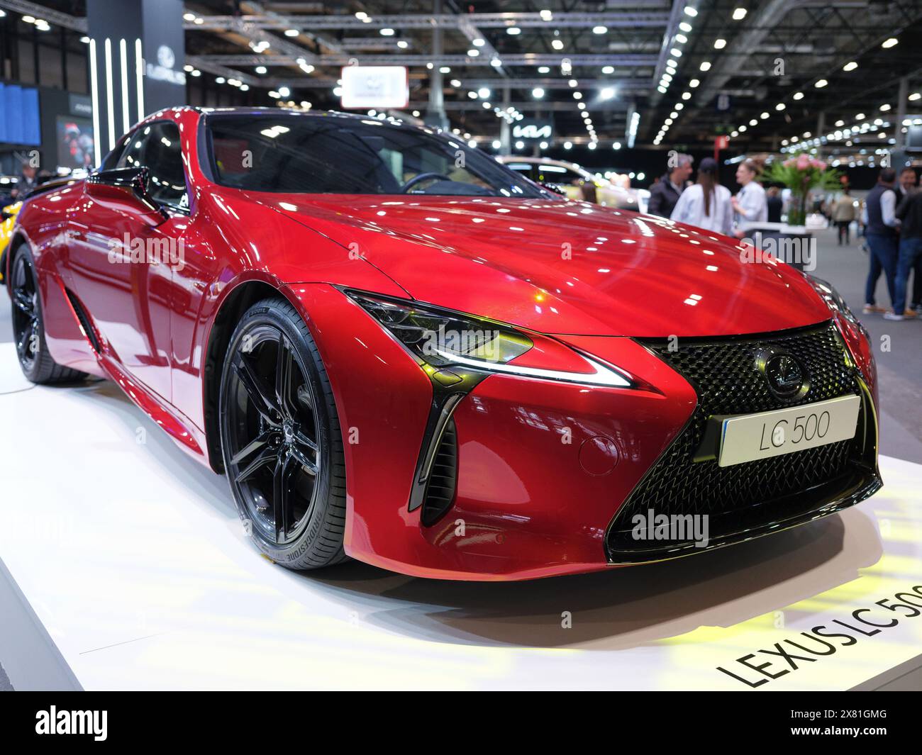 Car is exhibited at the Madrid Car Experience, the Madrid motor show ...
