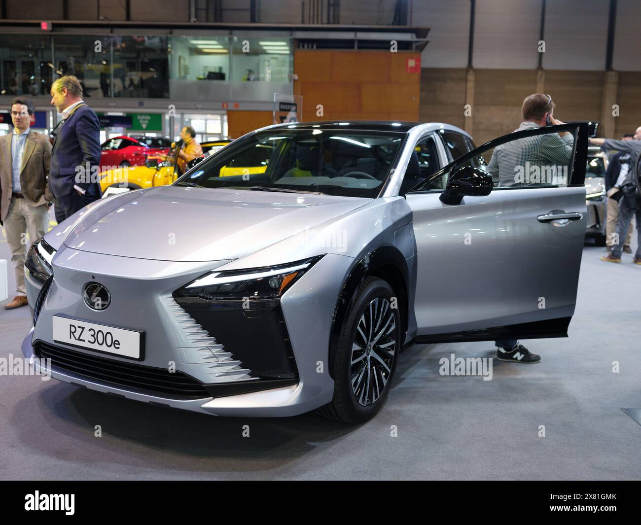Car is exhibited at the Madrid Car Experience, the Madrid motor show ...