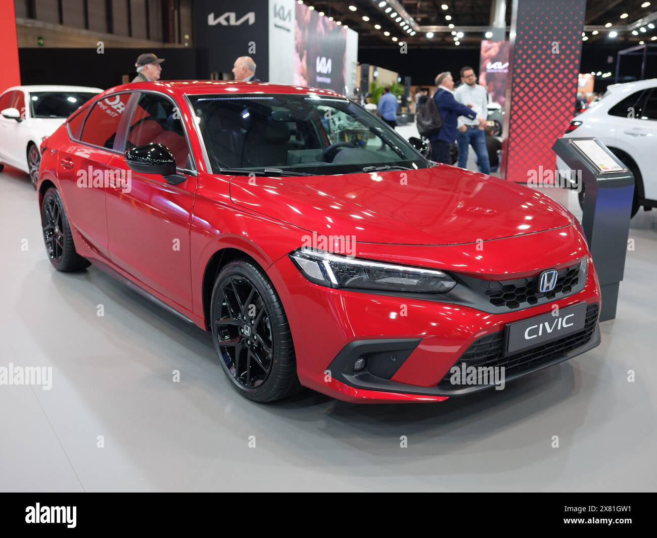 Car is exhibited at the Madrid Car Experience, the Madrid motor show ...