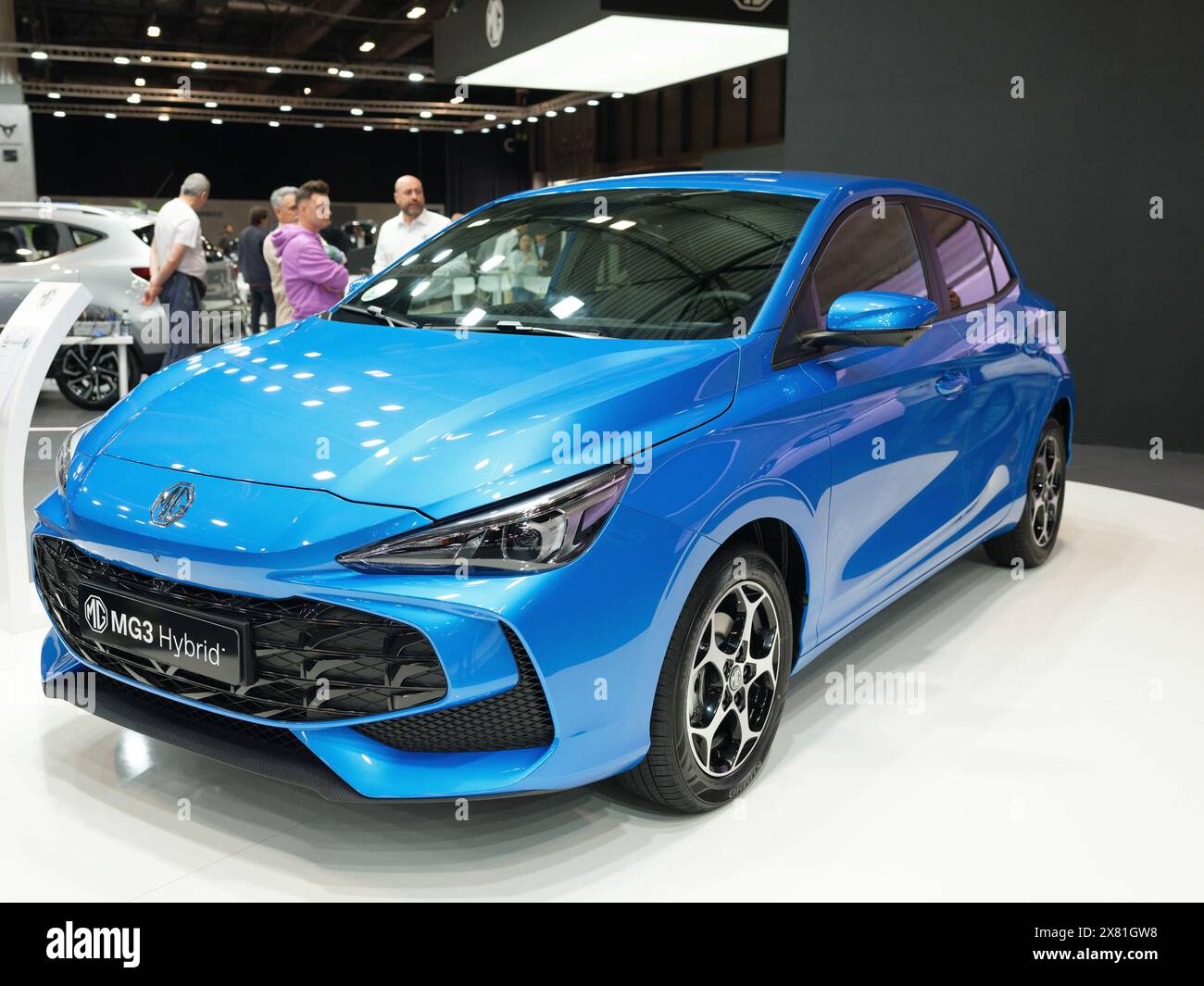 Car is exhibited at the Madrid Car Experience, the Madrid motor show ...