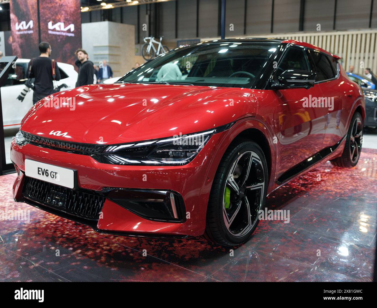 Car is exhibited at the Madrid Car Experience, the Madrid motor show ...