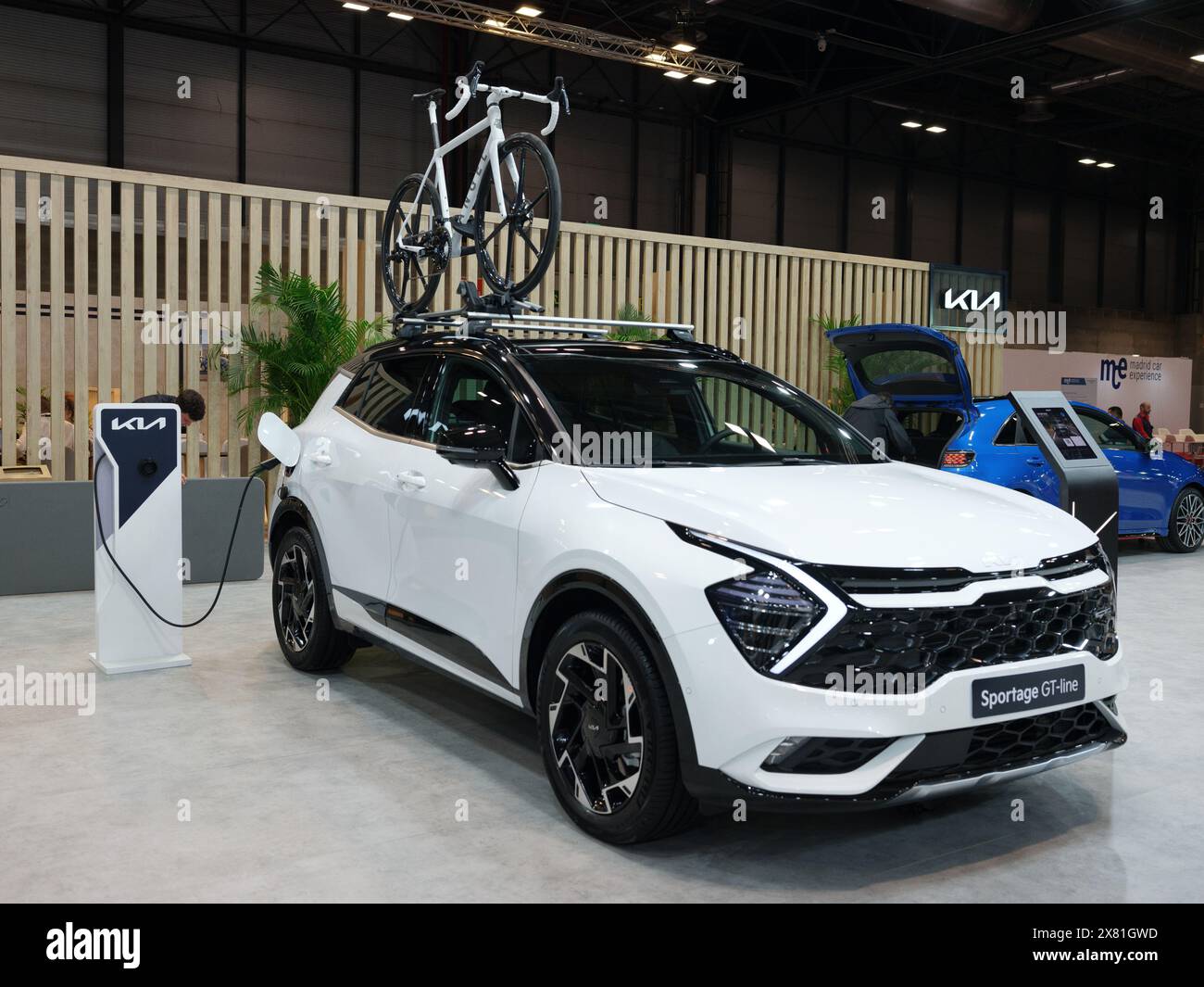 Car is exhibited at the Madrid Car Experience, the Madrid motor show ...