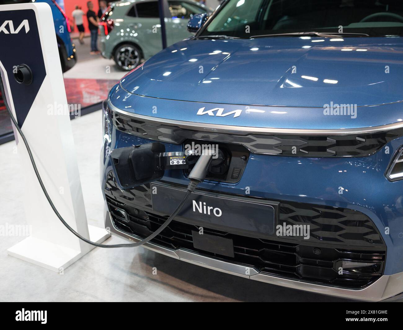 Car is exhibited at the Madrid Car Experience, the Madrid motor show ...