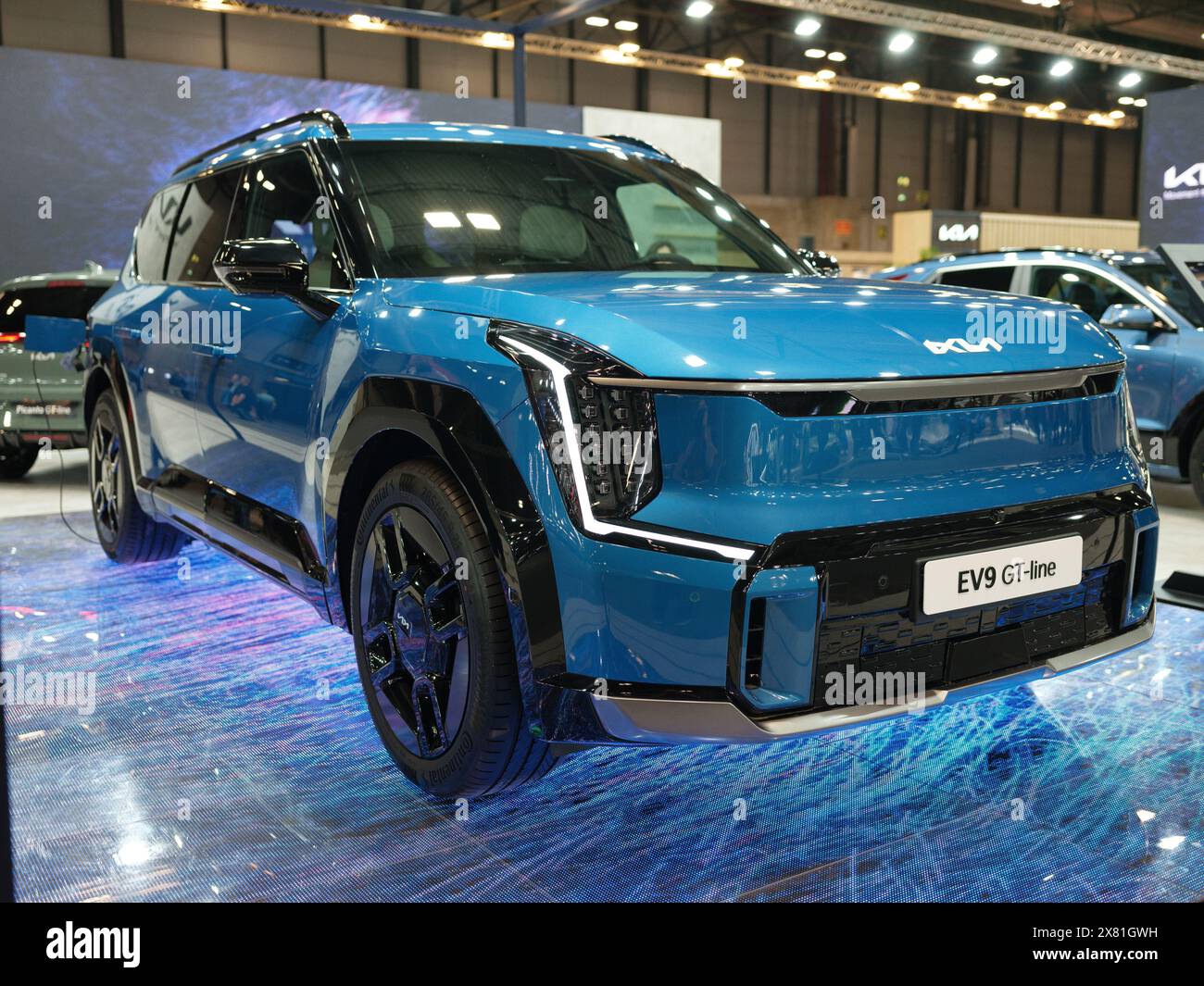Car is exhibited at the Madrid Car Experience, the Madrid motor show ...
