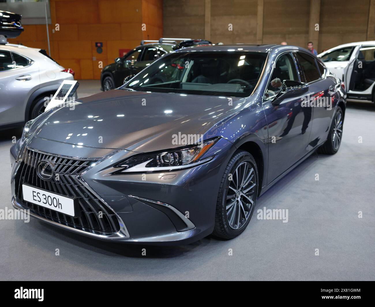 Car is exhibited at the Madrid Car Experience, the Madrid motor show ...