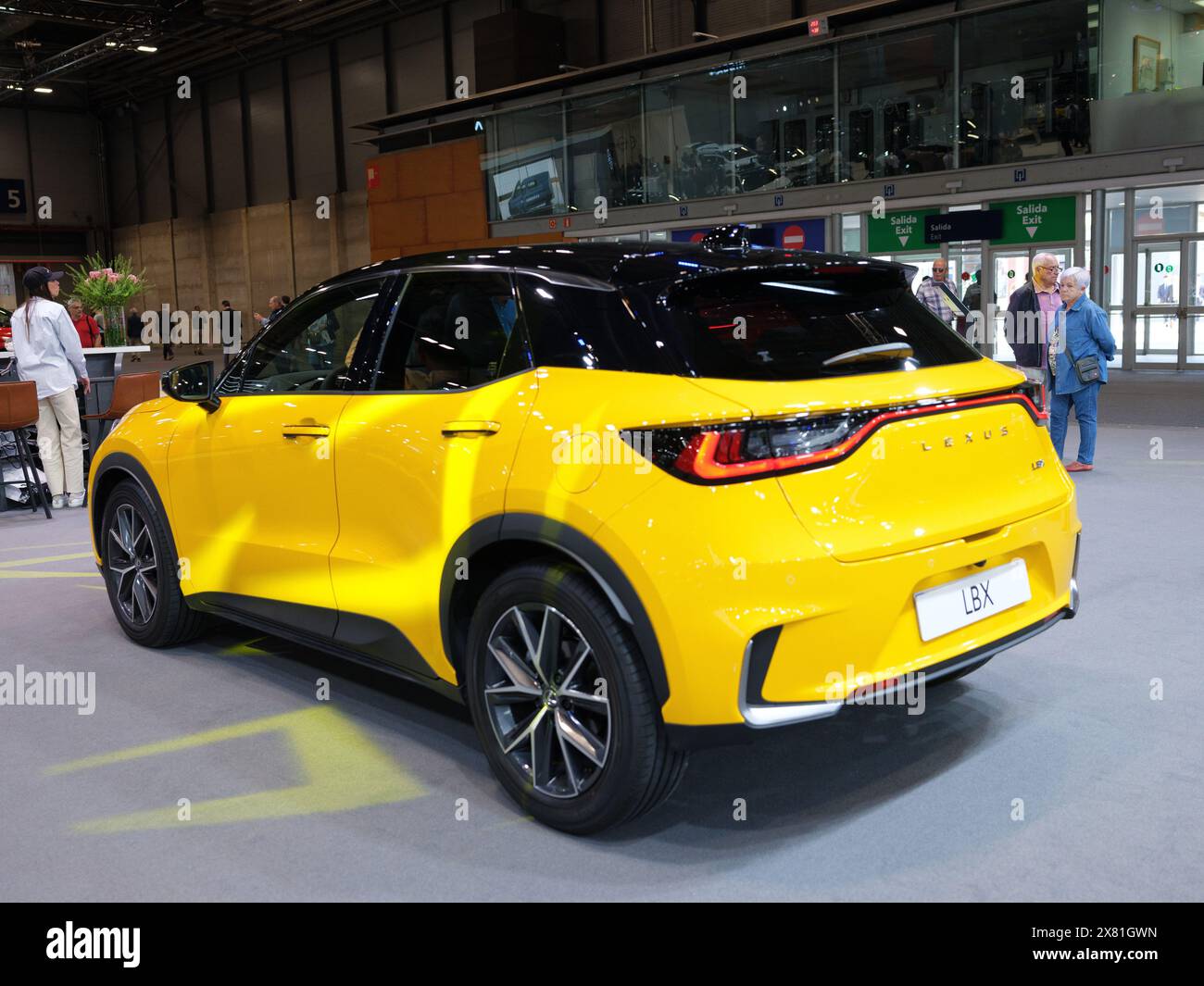 Car is exhibited at the Madrid Car Experience, the Madrid motor show ...