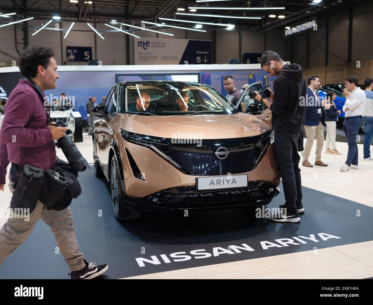 Car is exhibited at the Madrid Car Experience, the Madrid motor show ...