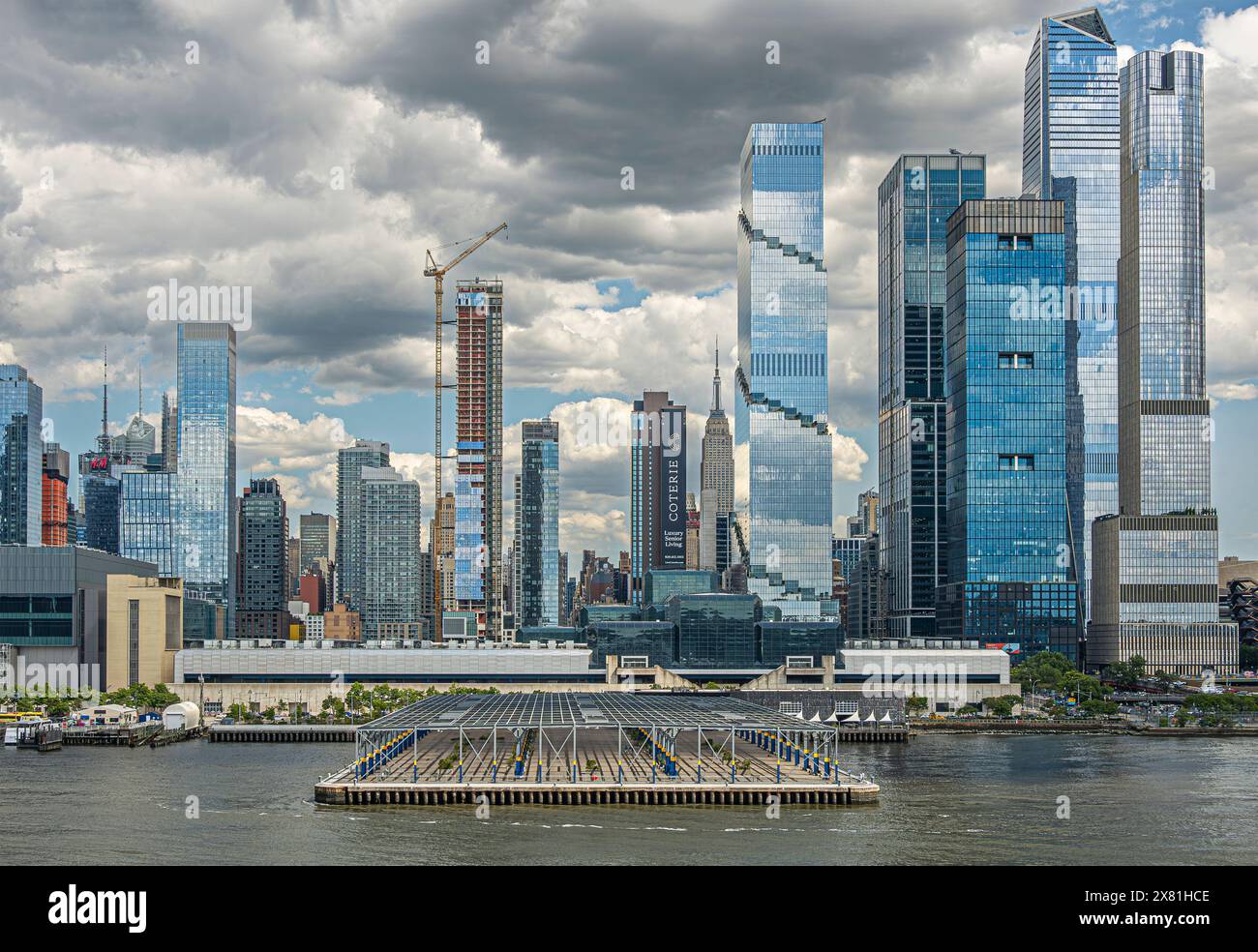 New York, NY, USA - August 1, 2023: Pier 76 in front of Javits ...