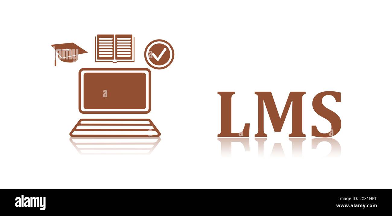 Illustration of a lms concept Stock Photo - Alamy