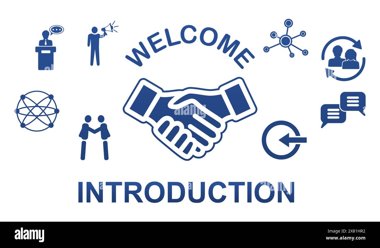 Illustration of an introduction concept Stock Photo - Alamy