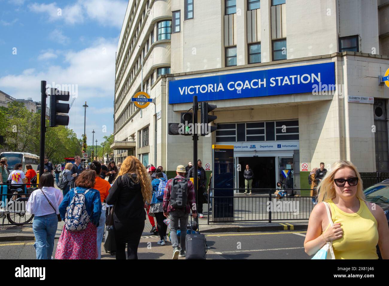 People gather at Victoria Coach Station in London as rail passengers ...