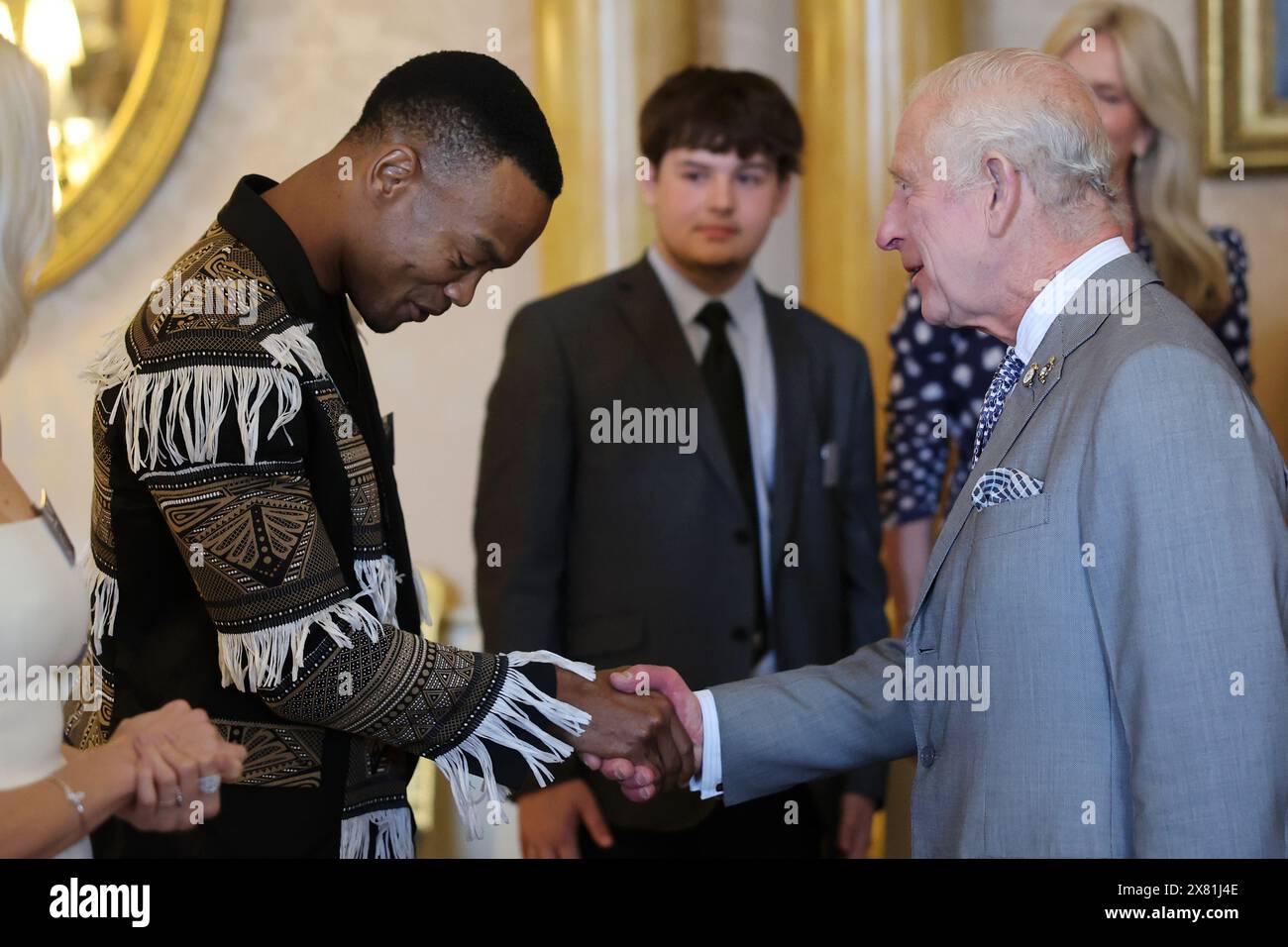 King Charles III meets Johannes Radebe, during a reception for Prince's ...