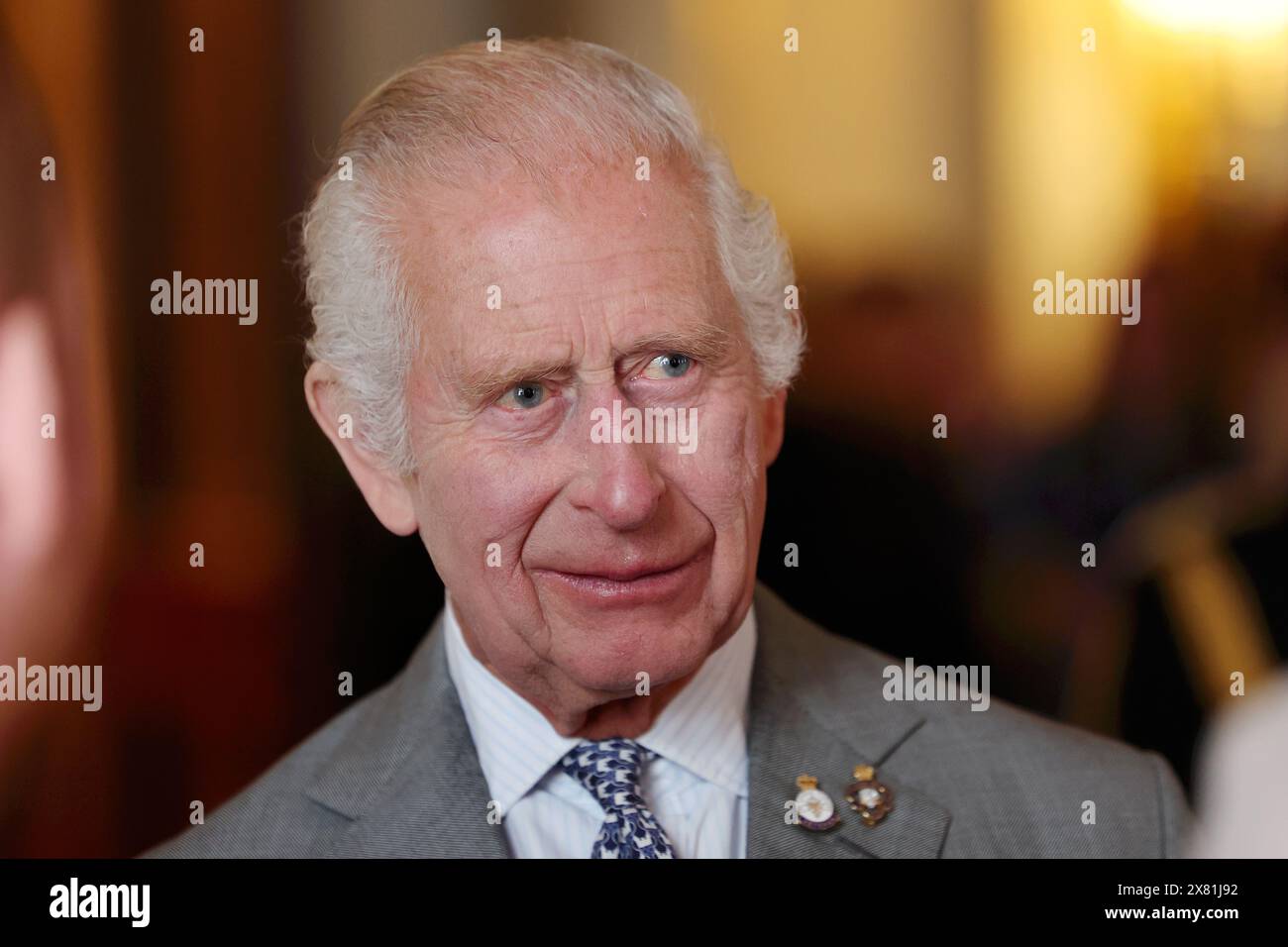 King Charles III during a reception for Prince's Trust Award 2024 ...