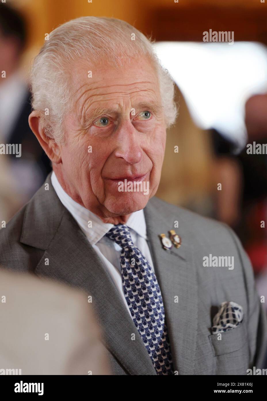 King Charles III during a reception for Prince's Trust Award 2024 ...