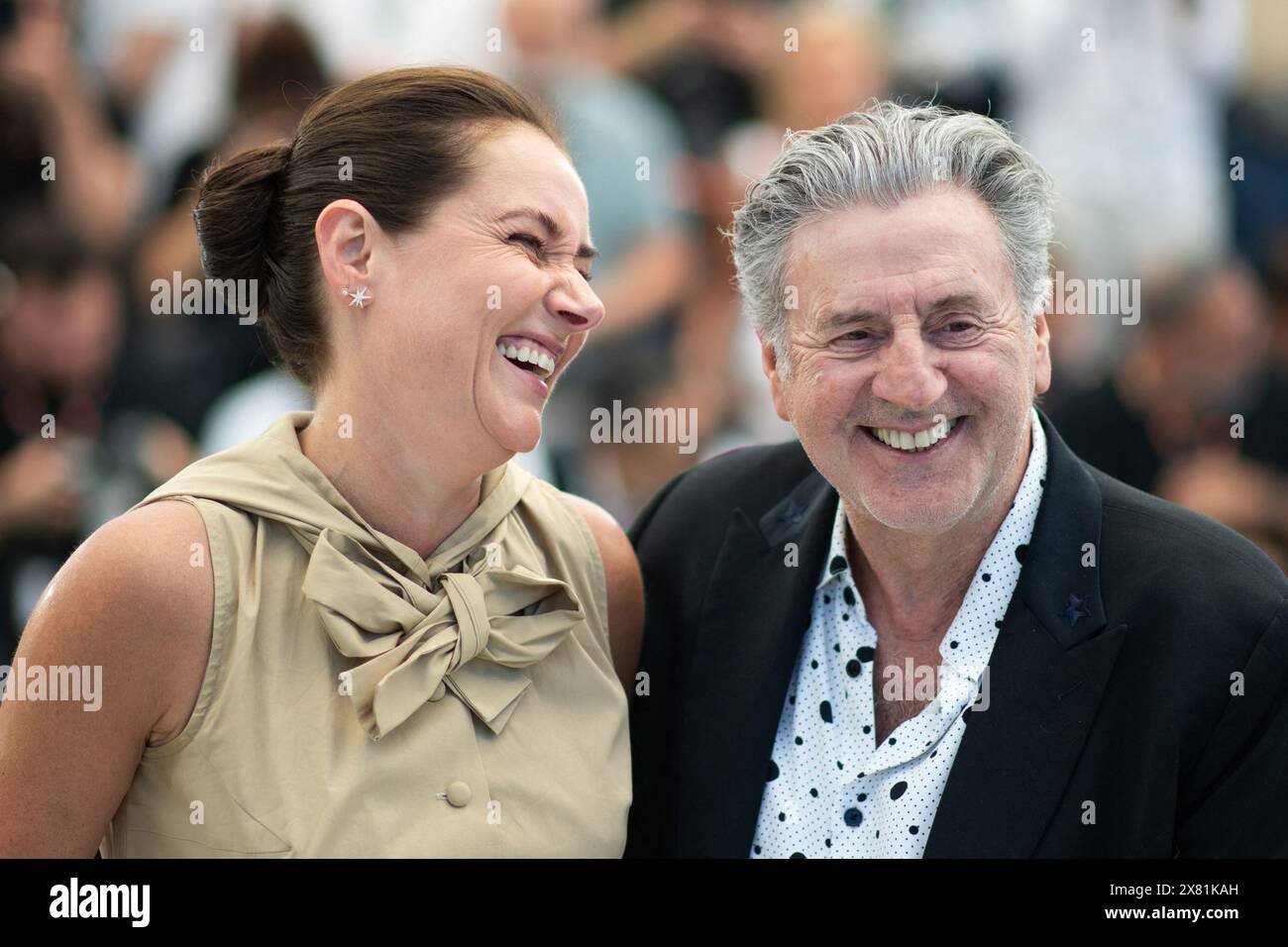 Cannes, France. 22nd May, 2024. Sidse Babett Knudsen and Daniel Auteuil ...