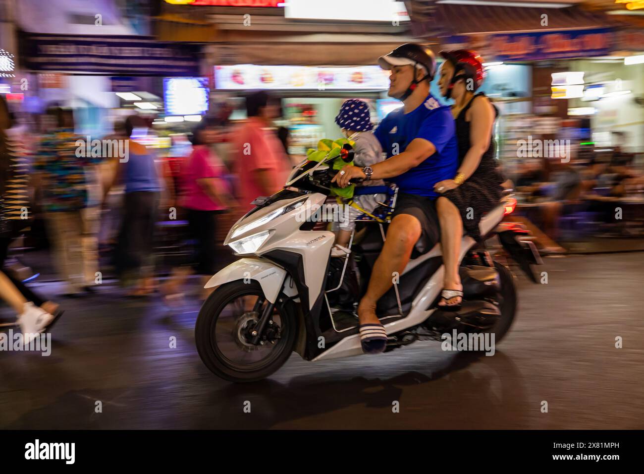 The traffic and motorcycle ride in the city of Saigon in Vietnam Stock ...