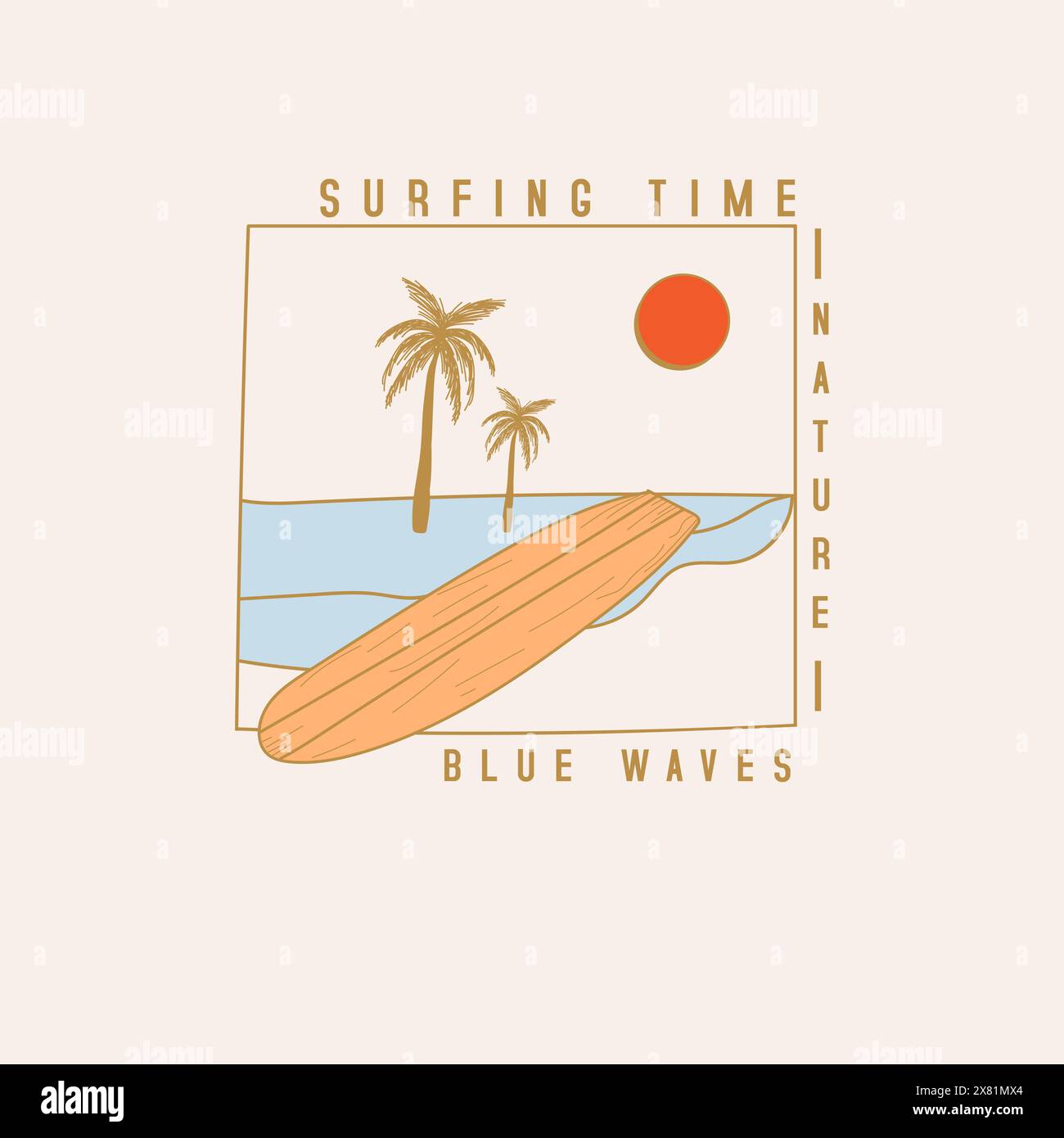 Summer time at beach Stock Vector Images - Alamy