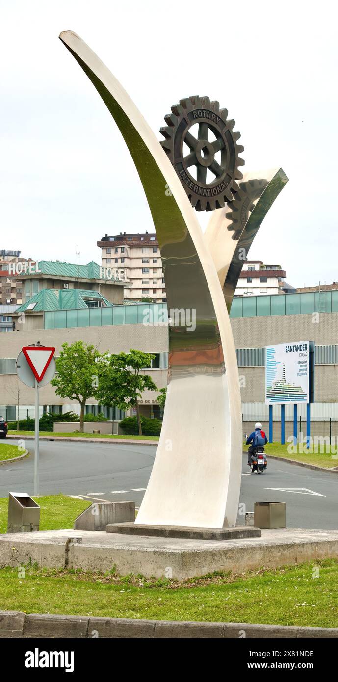 Stainless steel monument erected in 2003 for the Rotary Club at the ...