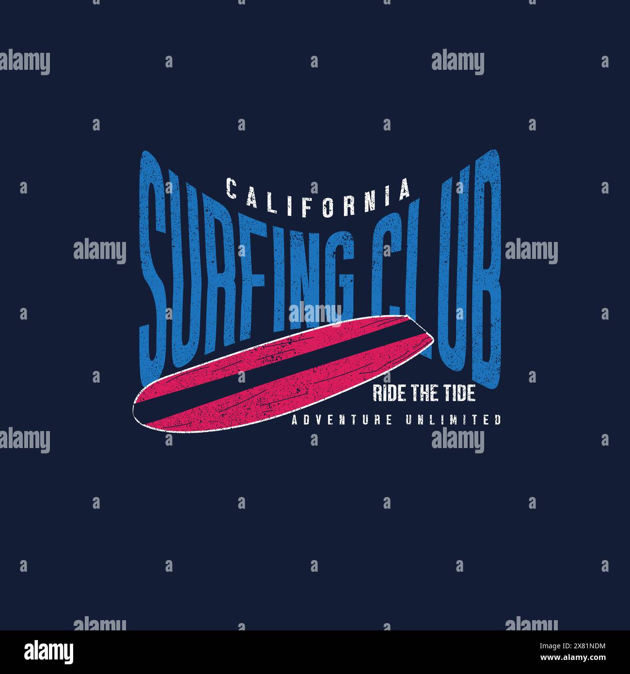 Surfing Club California ride the tide adventure typography surf board ... Surfing Club California ride the tide adventure typography surf board ...