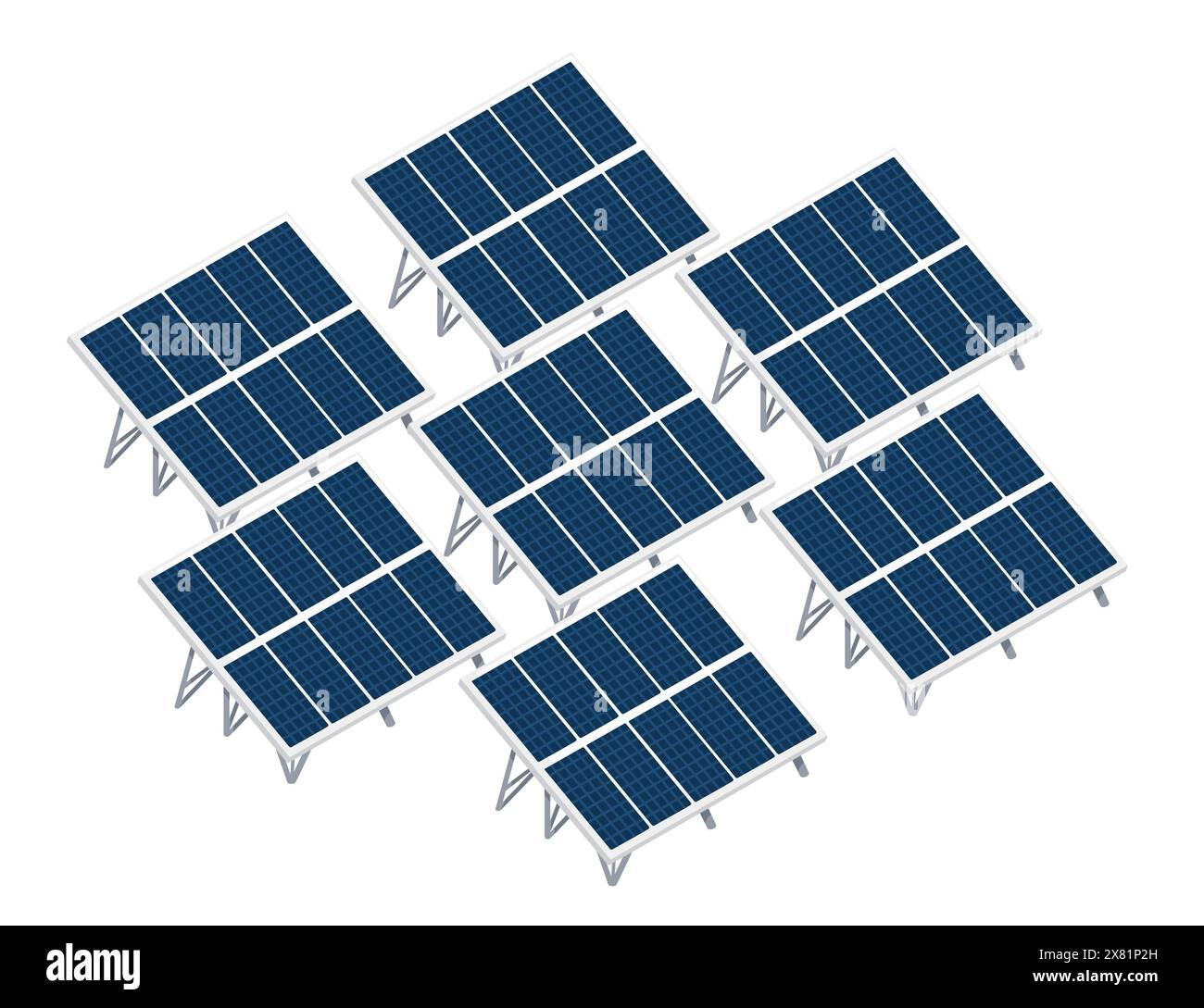 Solar panel renewable electric generation vector illustration isolated ...