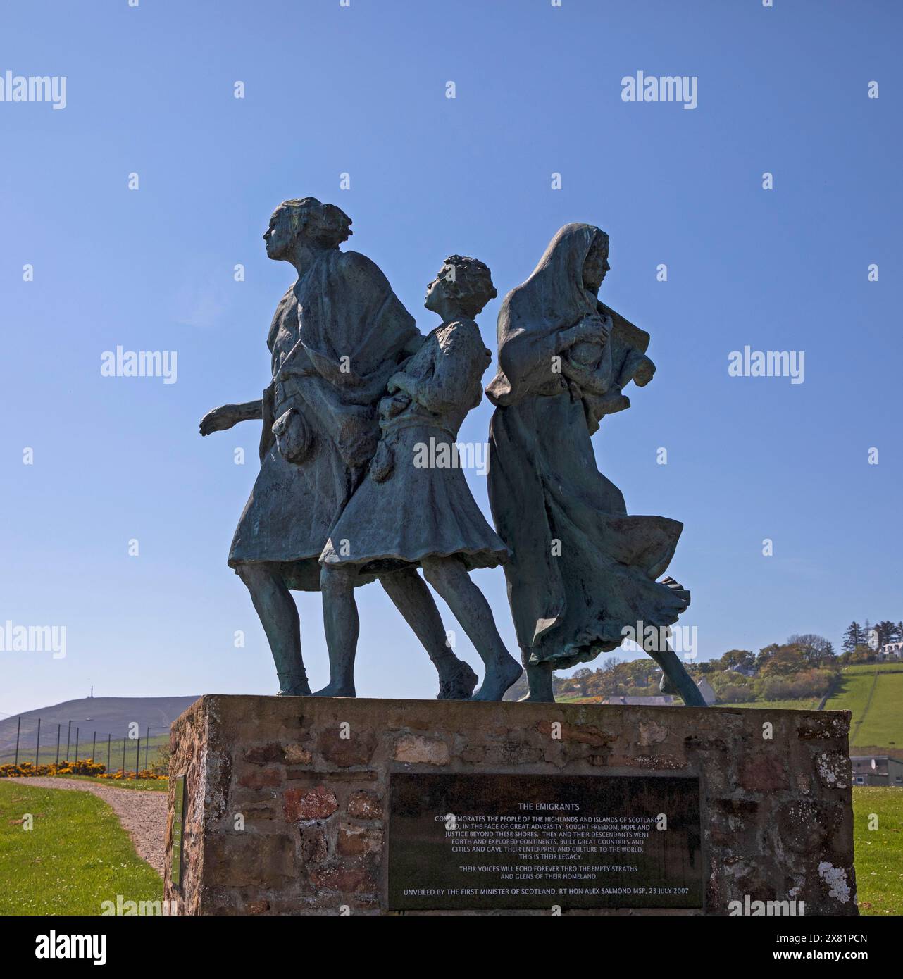 Emigrants' Monument, Couper Park, Helmsdale, Sutherland, Scotland, UK ...