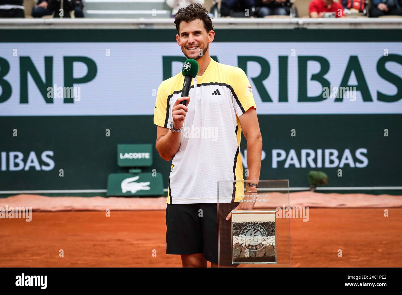 Ceremony in honor of Dominic THIEM of Austria during third qualifying ...