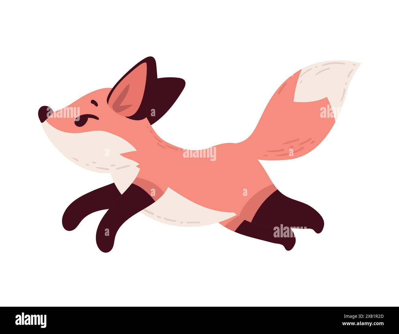 Cute red fox cartoon animal design vector illustration isolated on ...