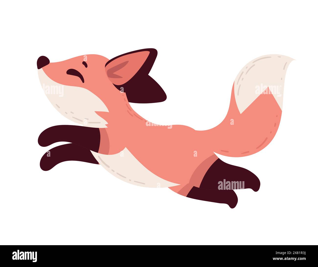 Cute red fox cartoon animal design vector illustration isolated on ...