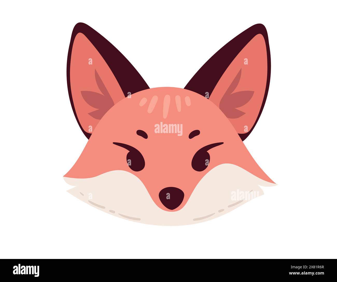Cute red fox cartoon animal design vector illustration isolated on ...