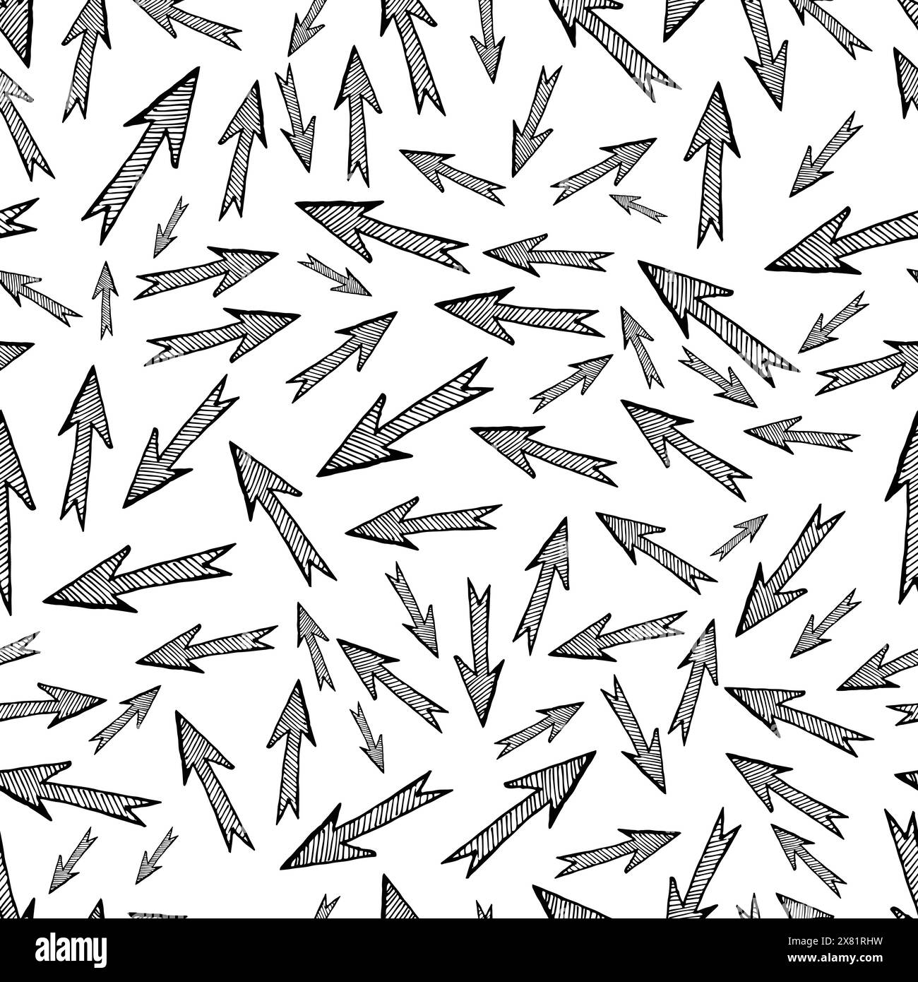 Hand drawn arrows seamless Stock Vector Images - Alamy