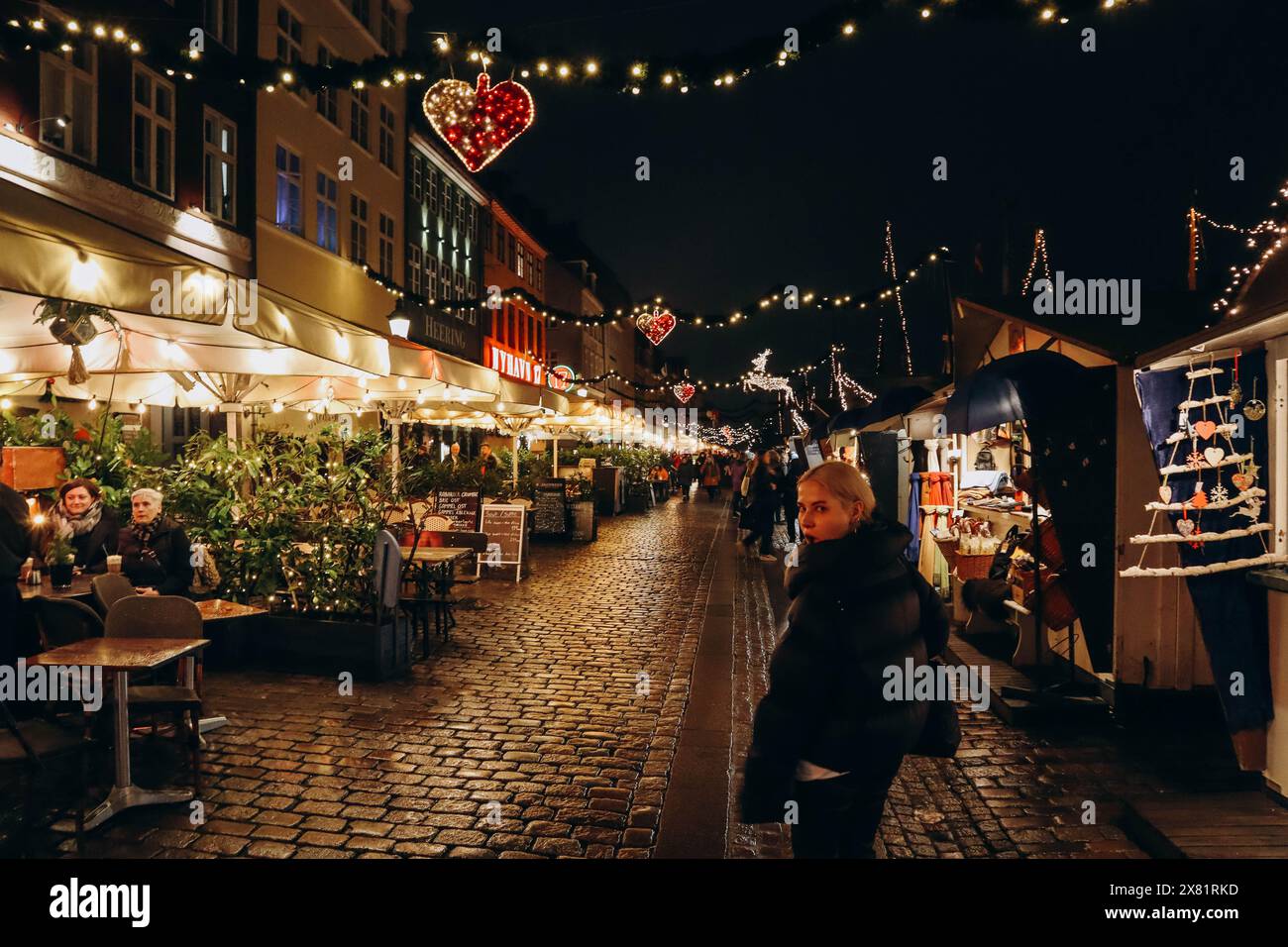 Copenhagen, Denmark - 24.12.2022 : Nyhavn district in Copenhagen, on ...