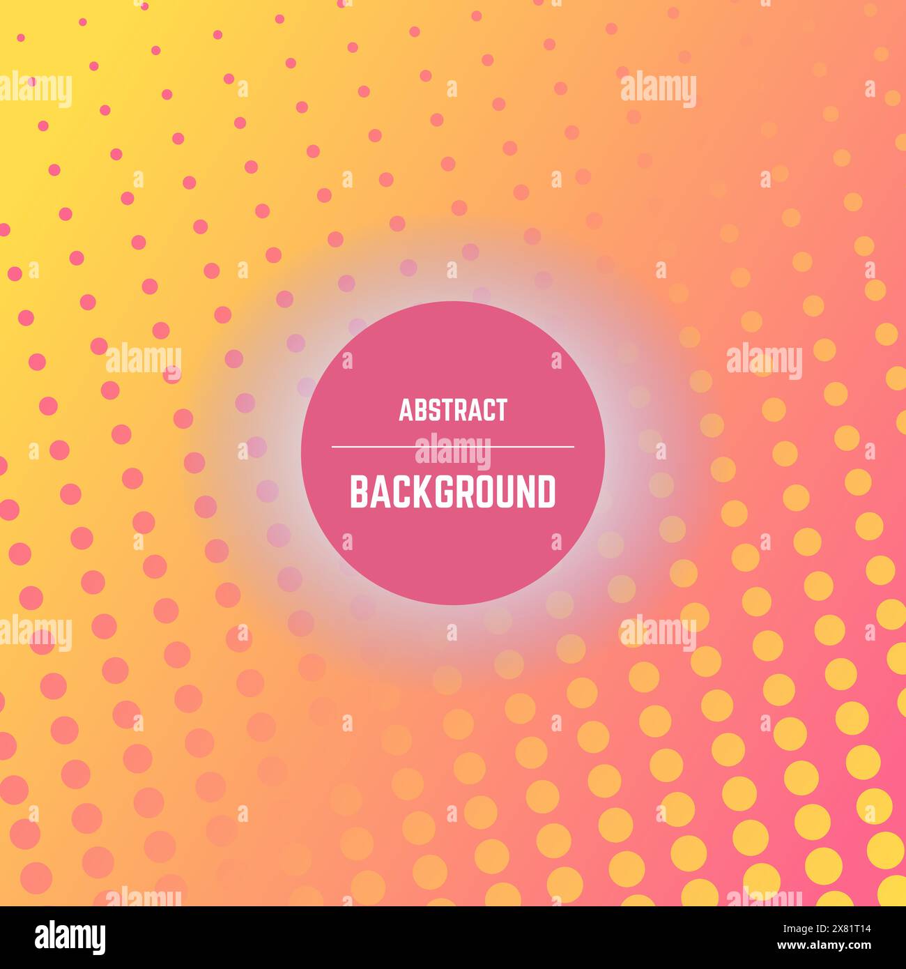 Abstract colorful background with dots, halftone effect and circle in ...