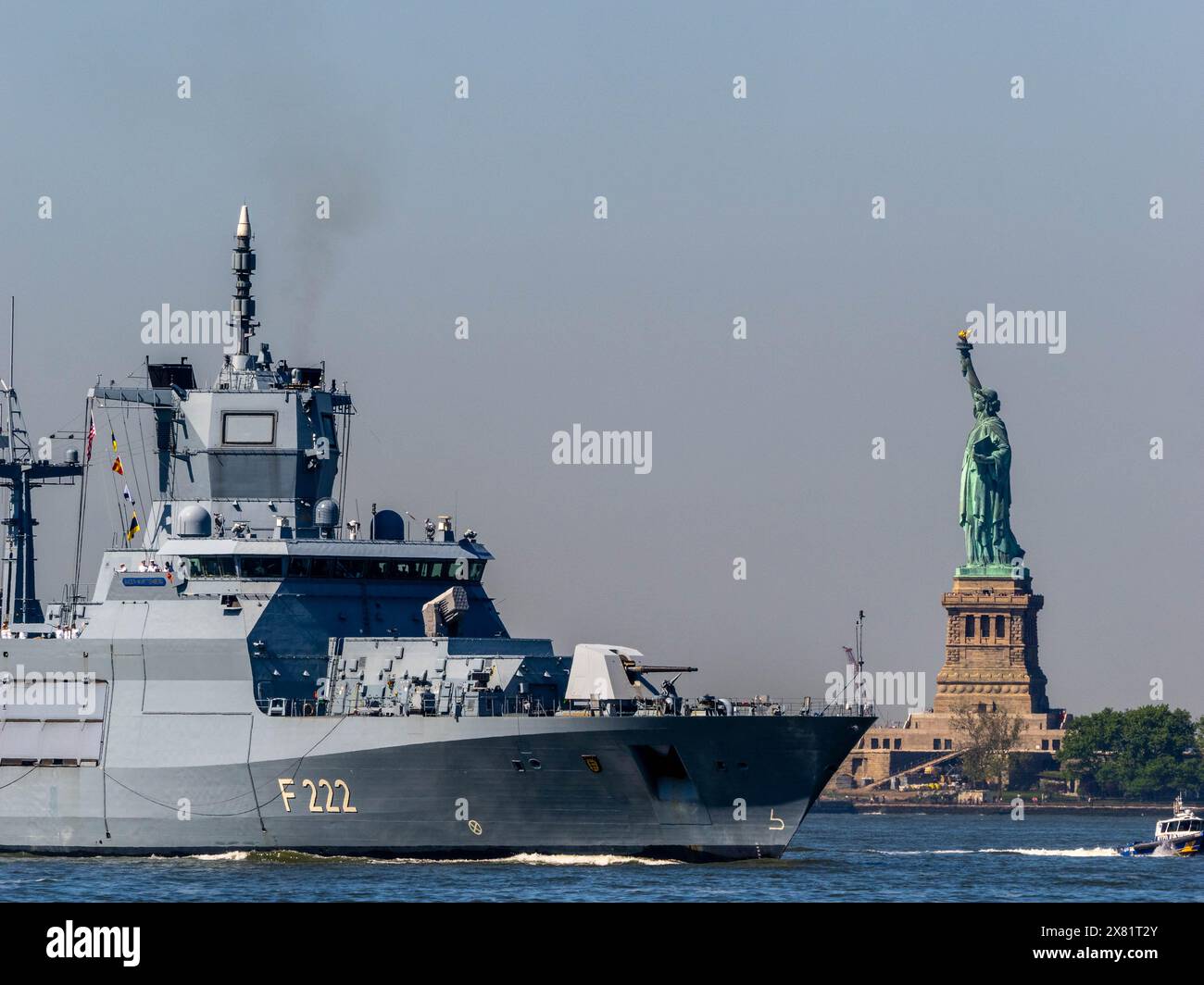 May 22, 2024, New York, New York, USA: Baden-WÃ¼rttemberg-class frigate ...
