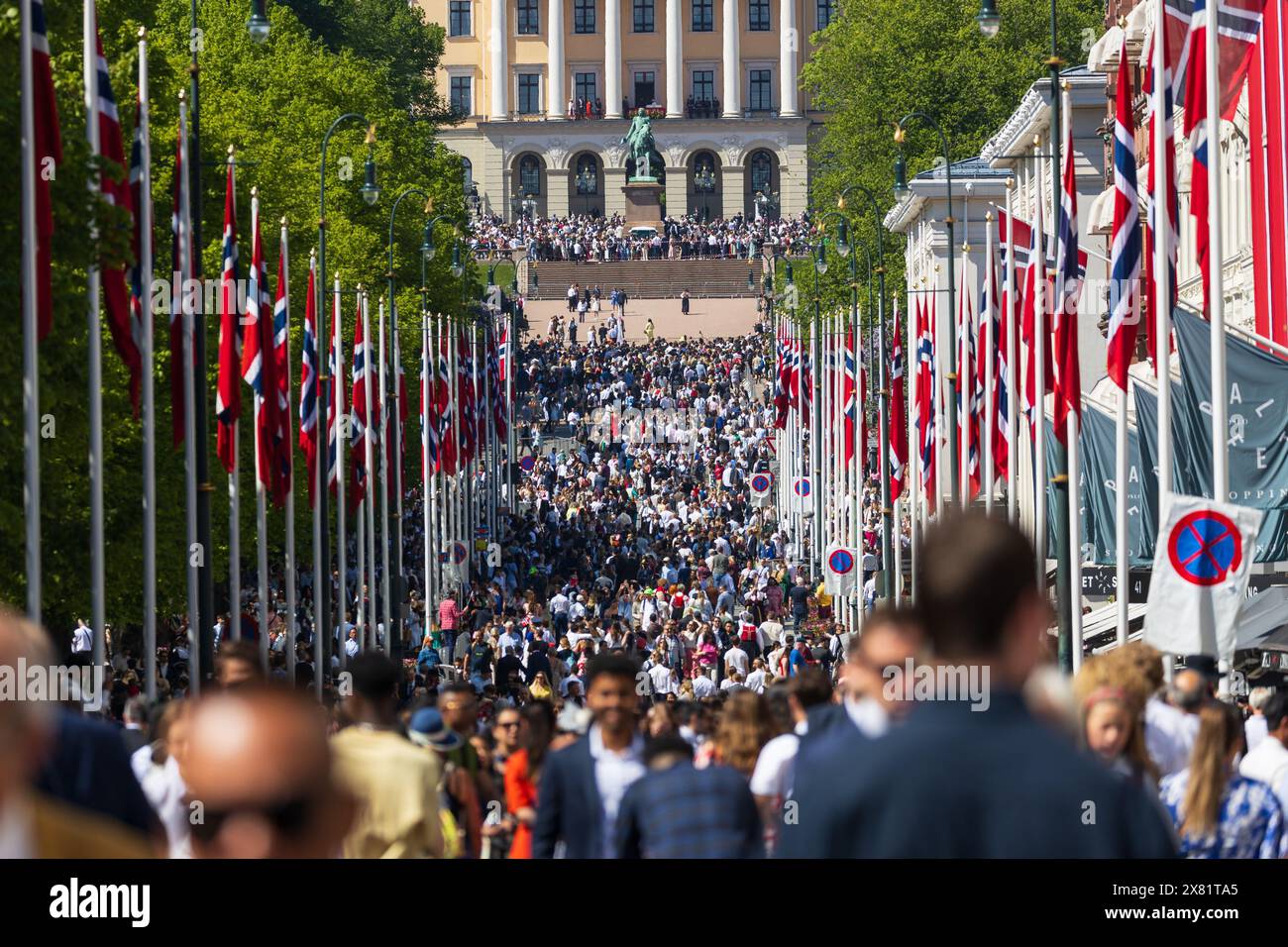 Oslo, Norway. 17th, May 2024. People seen at the annual celebration of ...